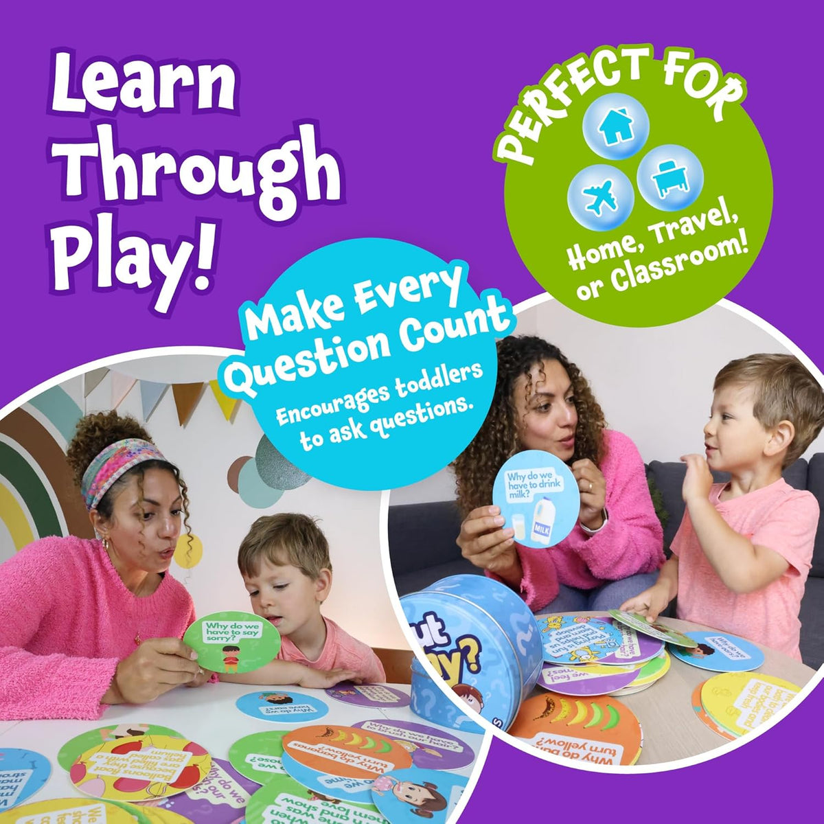 Pidoko Kids | But Why Flash Cards for Toddlers 2+ Years | Learn to Tal