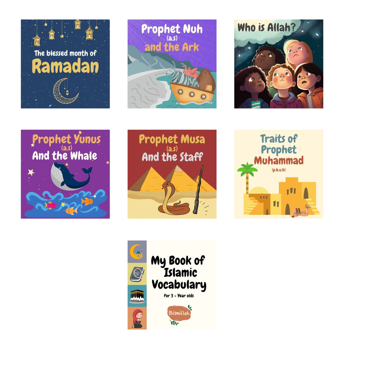 Pidoko Kids Islamic Books for Children - 7 Books Bundle - Prophet Stor